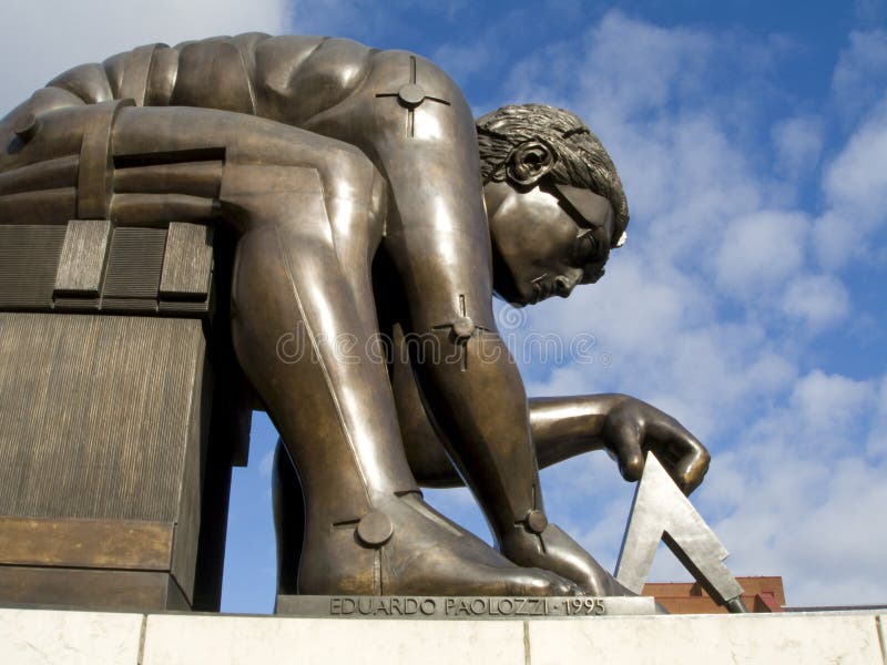 Newtons Statue. British Library Stock Photo - Image of library, bronze ...