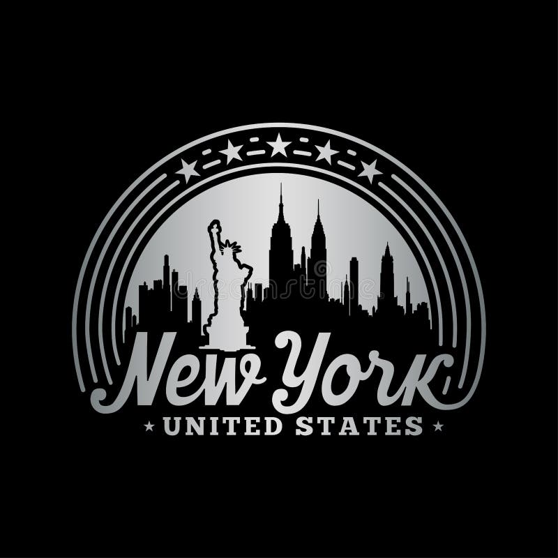 New York City, United States. Logo Design Template. Vector Illustration ...