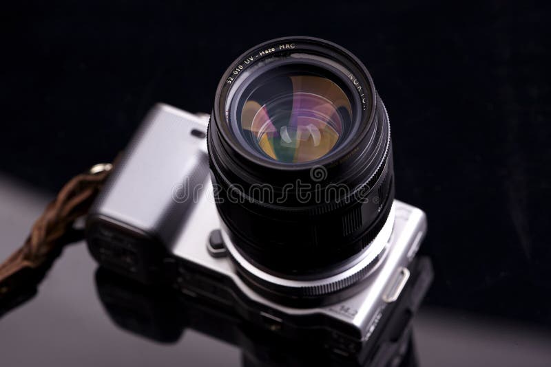 NEX Digtial Camera and Lens Stock Image - Image of digital, voigtlander ...