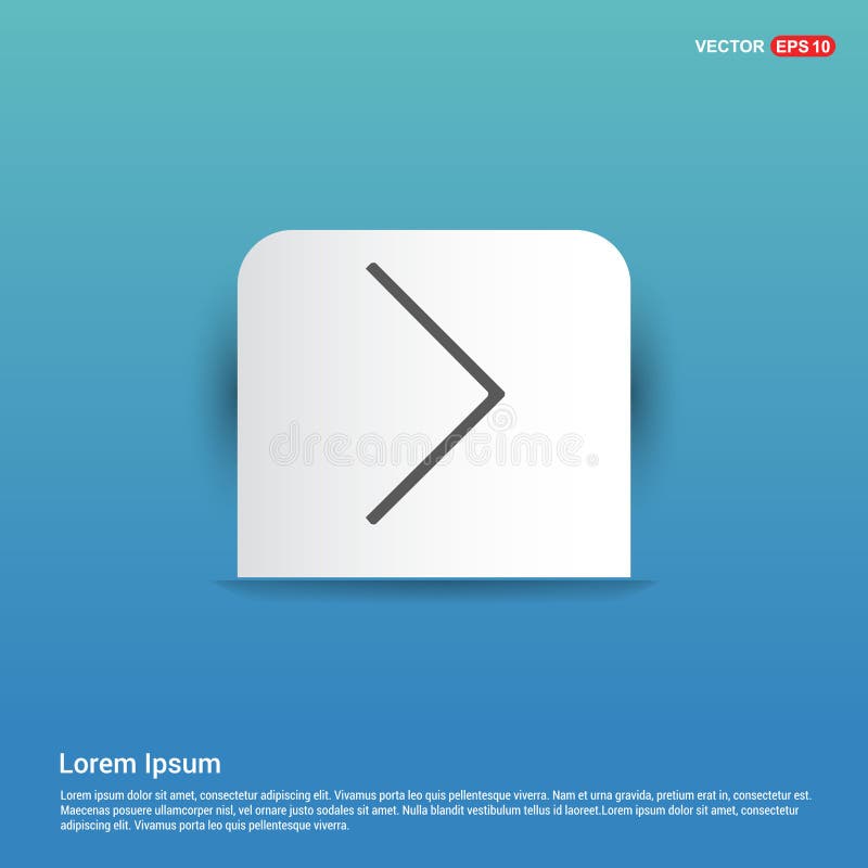 Next Arrow Icon - Blue Sticker Button Stock Vector - Illustration of ...