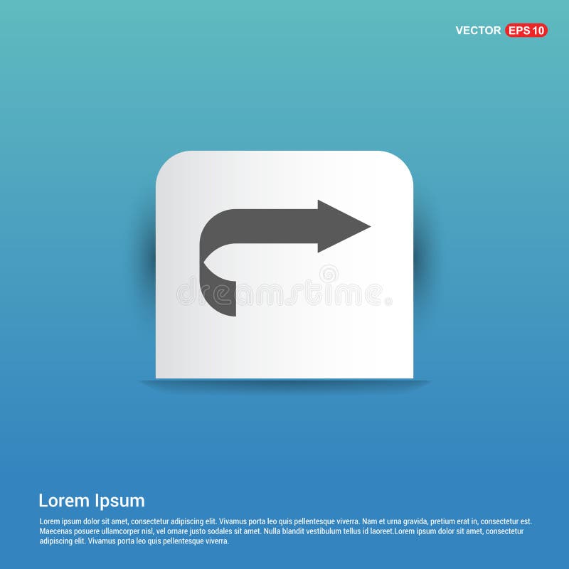 Next Arrow Icon - Blue Sticker Button Stock Vector - Illustration of ...