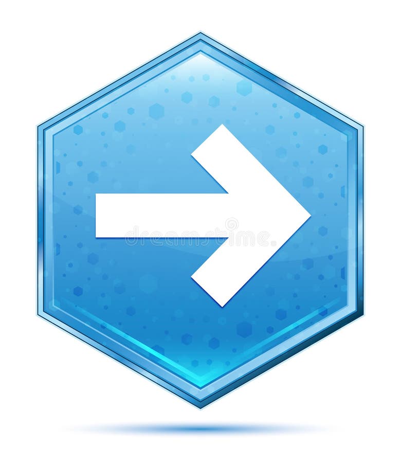 Next Arrow Icon Crystal Blue Hexagon Button Stock Illustration ...