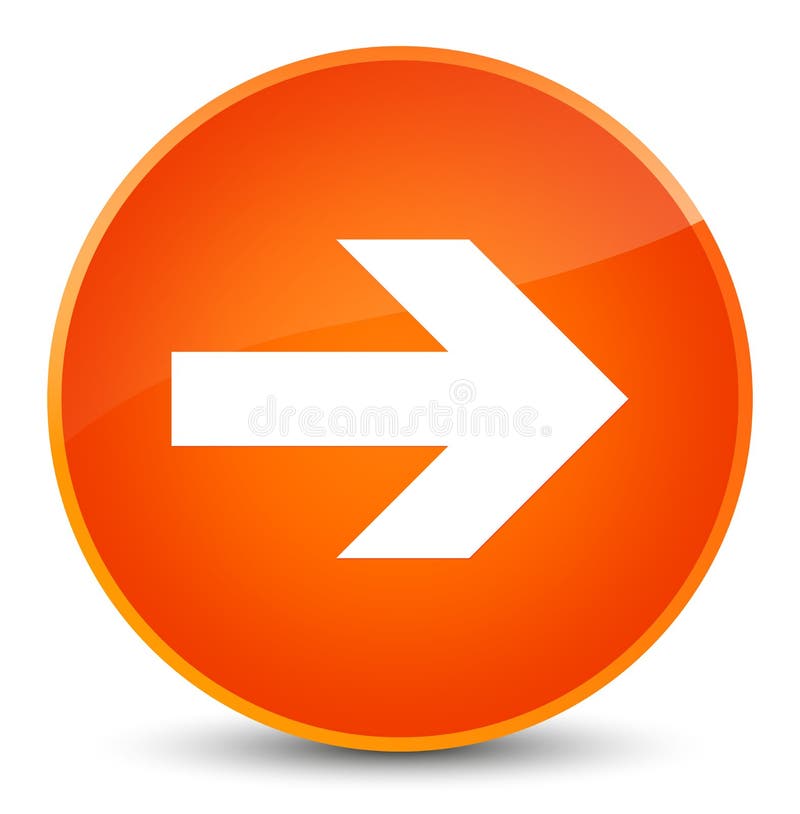 Next Arrow Icon Elegant Orange Round Button Stock Illustration ...