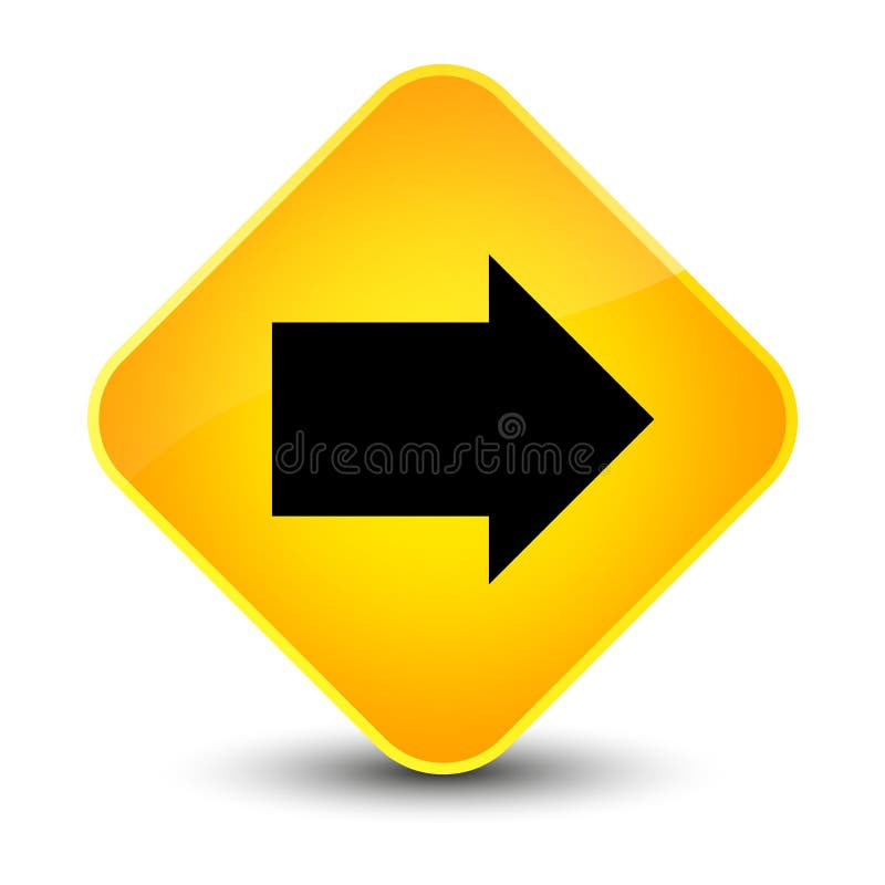 Next Arrow Icon Elegant Yellow Diamond Button Stock Illustration ...