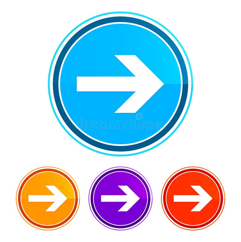 Next Arrow Icon Elegant Blue Round Button Illustration Stock Vector ...