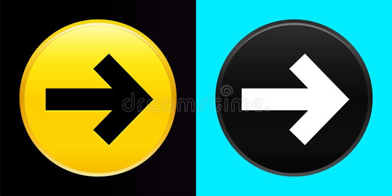 Next Arrow Icon Flat Exclusive Button Set Stock Vector - Illustration ...