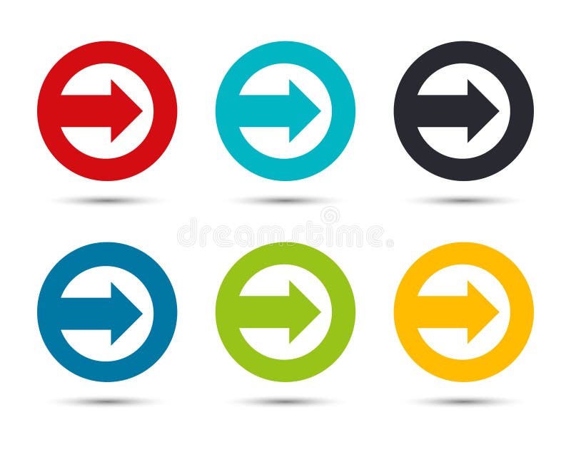 Next Arrow Icon Glassy Green Round Button Illustration Stock Vector ...