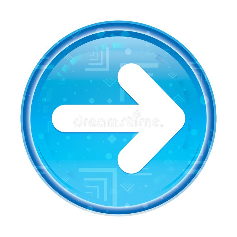 Next Arrow Icon Floral Blue Round Button Stock Illustration ...