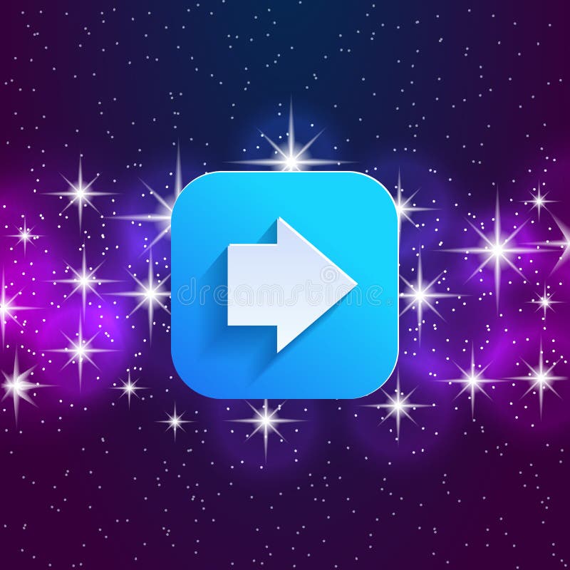 Next Arrow Icon. Forward Sign. Right Direction Symbol. Square Icon and ...