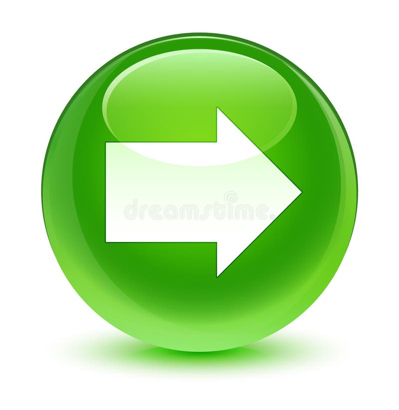 Next Arrow Icon Glassy Green Round Button Stock Illustration ...