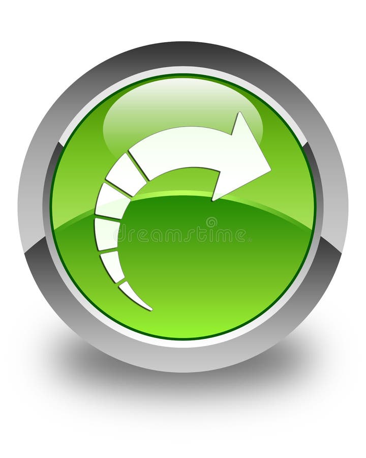 Next Arrow Icon Glossy Green Round Button Stock Illustration ...