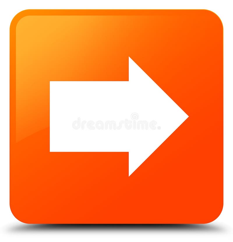 Next Arrow Icon Orange Square Button Stock Illustration - Illustration ...