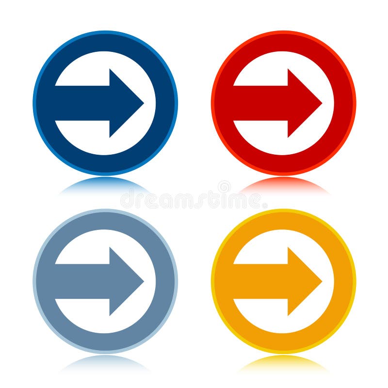 Next Arrow Icon Elegant Blue Round Button Illustration Stock Vector ...