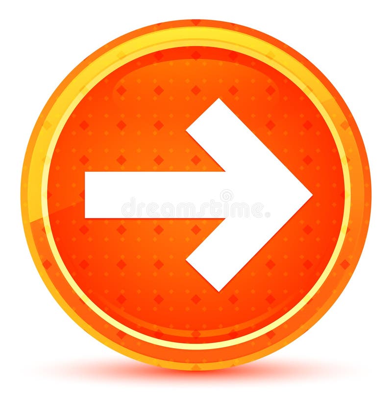 Next Arrow Icon Glossy Orange Round Button Stock Illustration ...