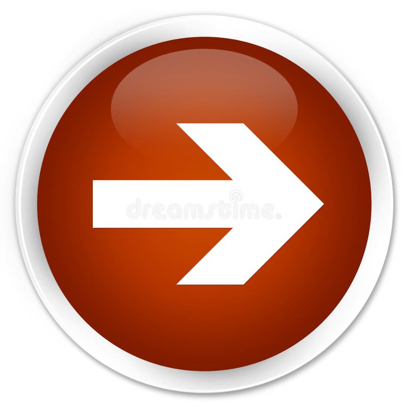 Next Arrow Icon Premium Brown Round Button Stock Illustration ...