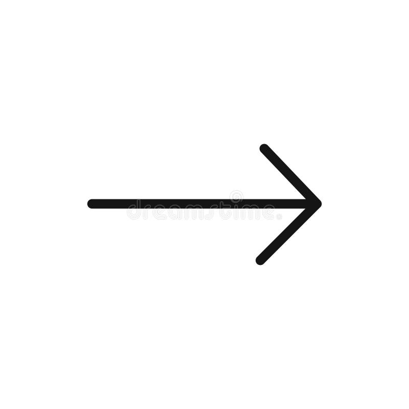 Next Arrow Icon Thin Line Art Isolated Stock Vector - Illustration of ...