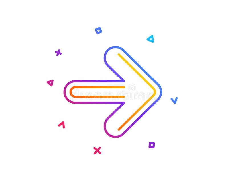 Next Arrow Line Icon. Forward Arrowhead. Vector Stock Vector - Illustration of line, pattern ...