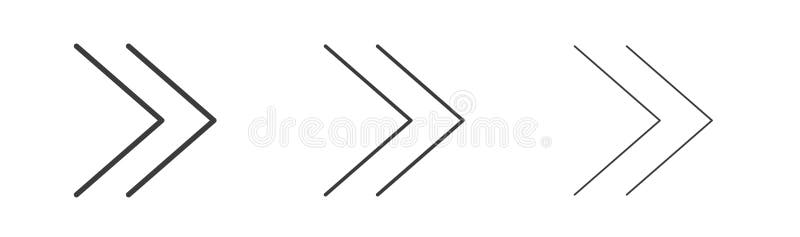 Next arrow vecor icon set stock vector. Illustration of shape - 340592525