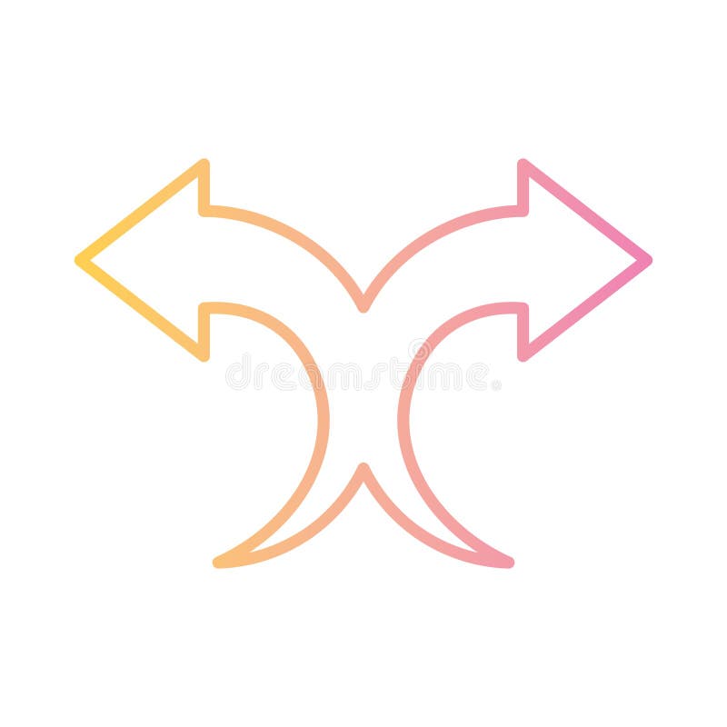 Before and Next Arrows Gradient Style Icon Vector Design Stock Vector ...