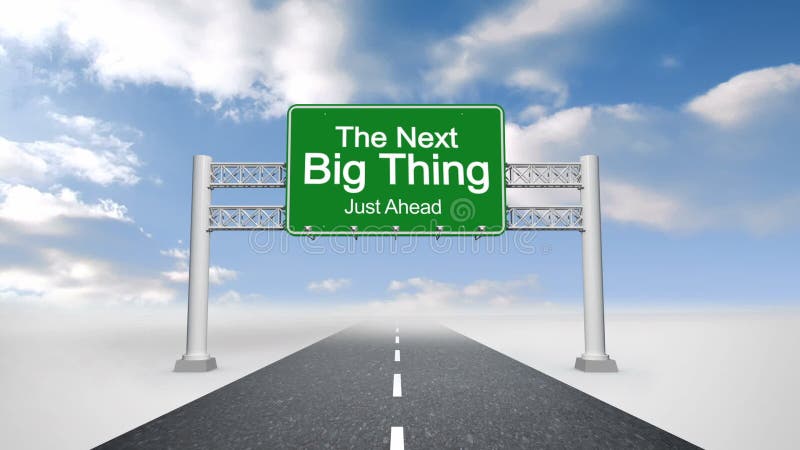 Next Big Thing Road Sign Against Blue Sky Stock Footage - Video of ...