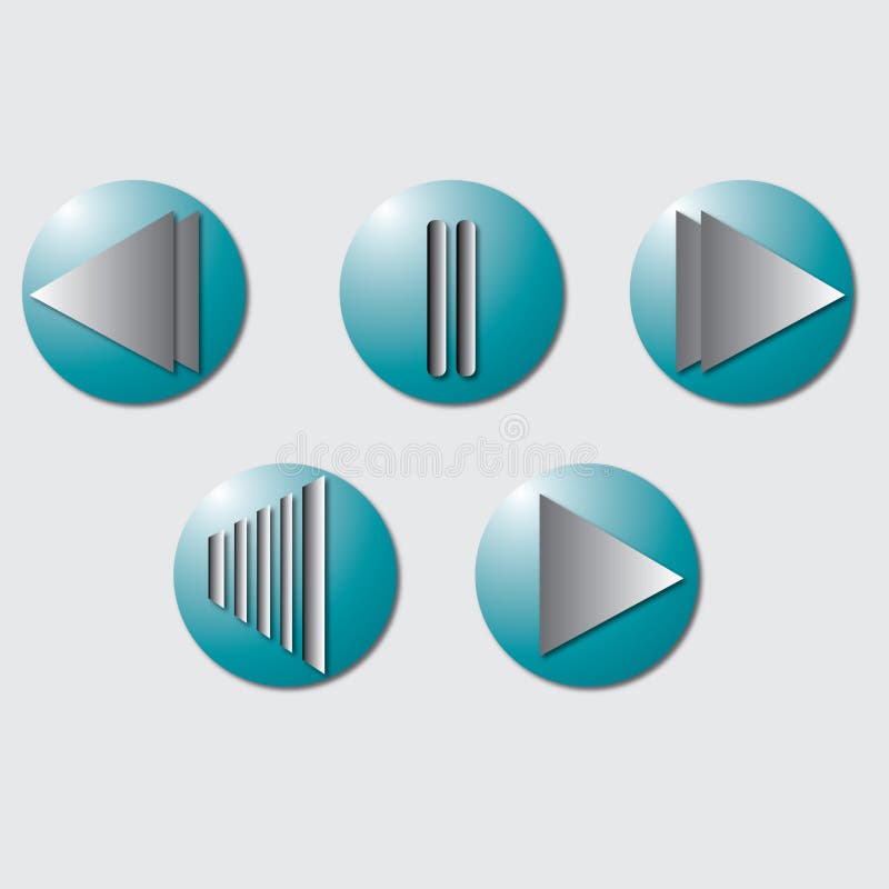 Next Button Right Arrow Icon Player Stock Illustration - Illustration ...
