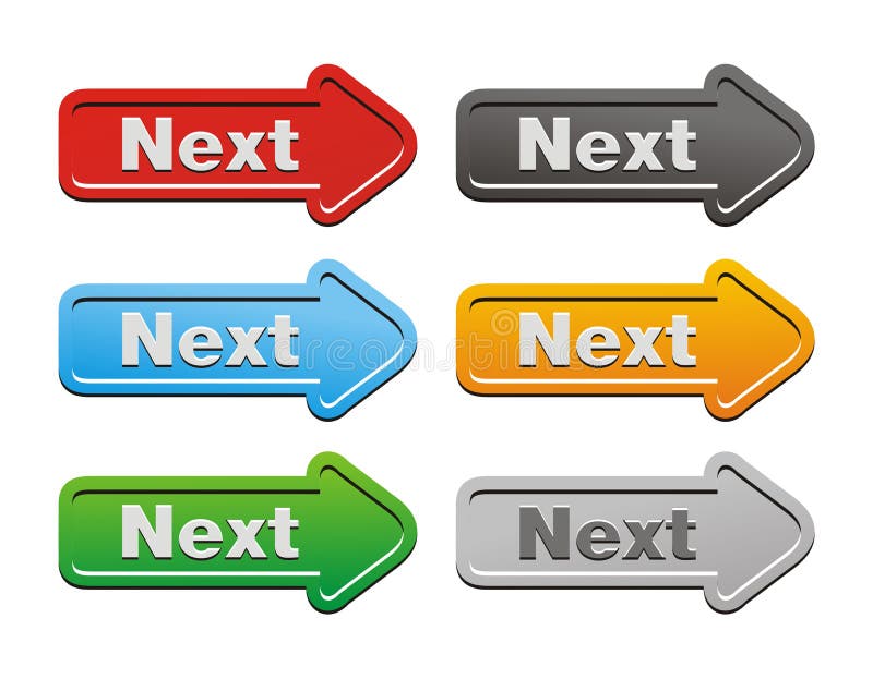 Next arrow button stock illustration. Illustration of arrow - 6068858