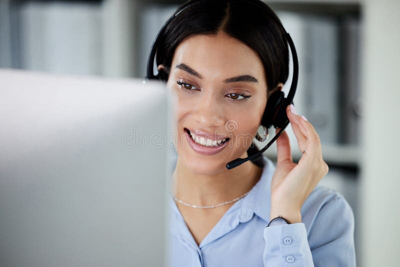 Next Caller Please. an Unrecognisable Customer Service Agent Talking ...