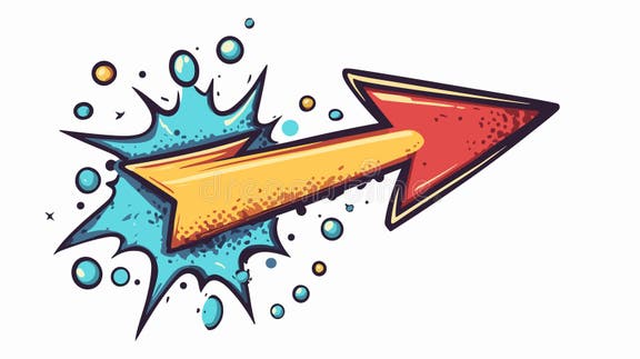 Next Comic Style Arrow in Bubble for Creative Designs Stock Vector - Illustration of dynamic ...