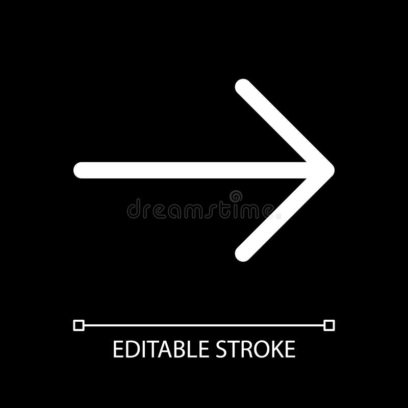 Next File White Linear Ui Icon for Dark Theme Stock Vector ...