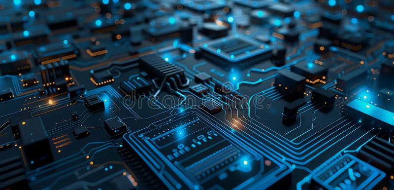 Next-Gen Circuit Board Animation, High-Tech Electronic Stock Footage ...