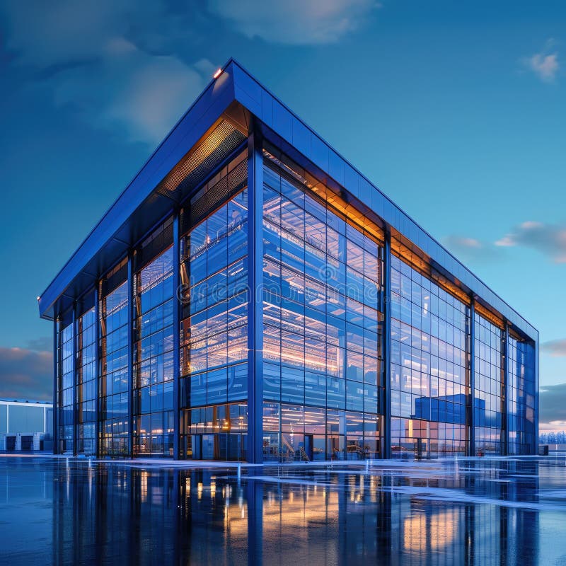 Next-Gen Cityscape: Software-Inspired Concrete Structure. Stock ...