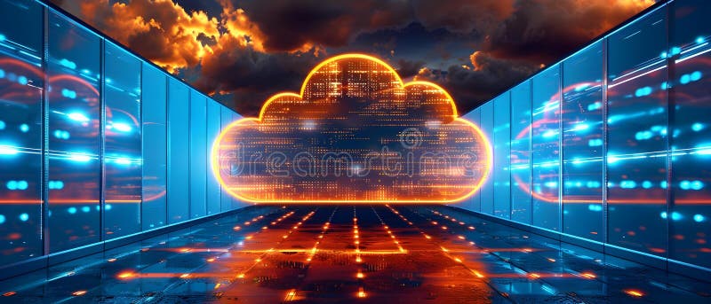 Next-Gen Cloud Power: Peak Performance and Reliability. Concept Cloud ...