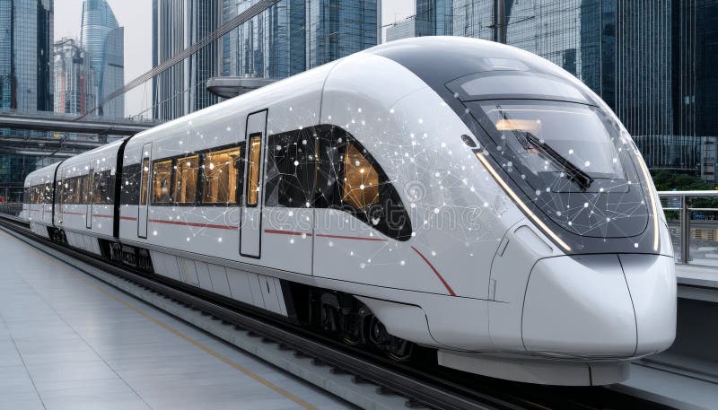 Next-Gen Maglev Train with Digital Network Over Smart Cityscape ...