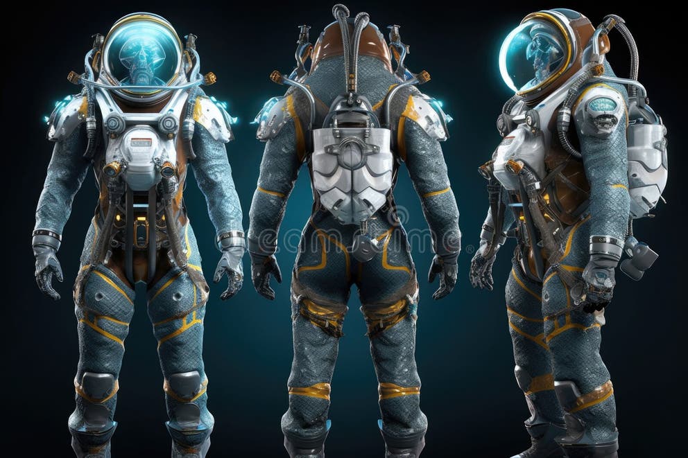 Next-gen Space Suit with Advanced Oxygen Recycling System Stock ...