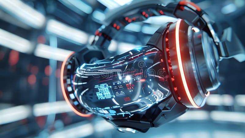 Next-Gen Virtual Reality Device for Gaming and 360° Experiences Stock ...