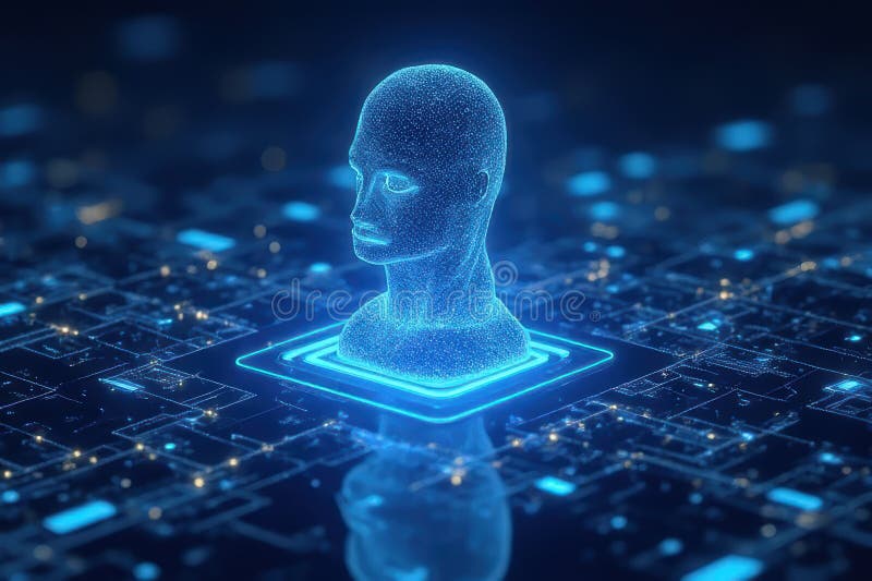 Next Generation AI Integrated System Stock Illustration - Illustration ...