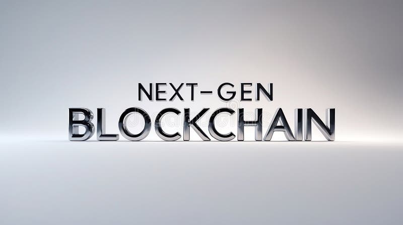 Next Generation Blockchain Technology Showcased with Modern Typography ...