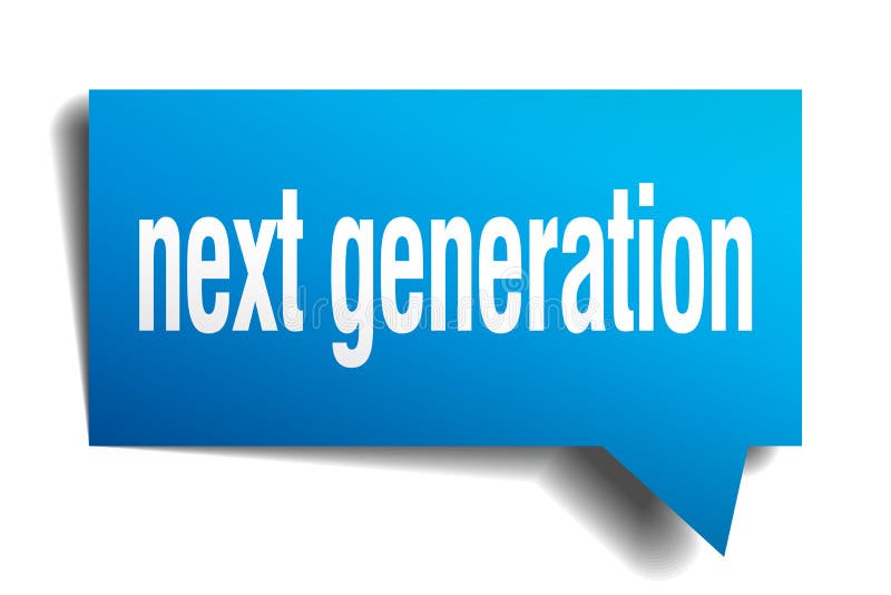 Next Generation Blue 3d Speech Bubble Stock Vector - Illustration of ...