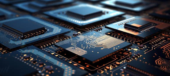 Next Generation Chips Close Up. Circuit Board, Processor Stock Photo ...