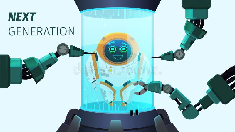 Next Generation Improvement, Inscription Cartoon. Stock Vector ...