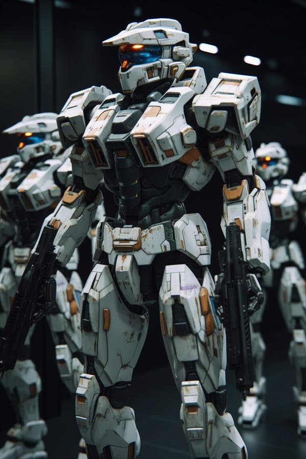 The Next Generation Sentinel, a White Machine, AI Generative Stock ...