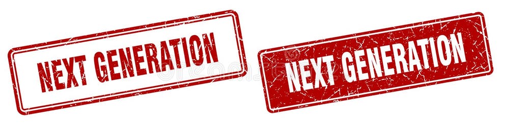 Next Generation Stamp Set. Next Generation Square Grunge Sign Stock ...