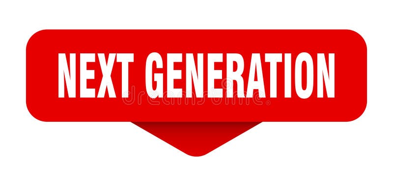Next Generation. Next Generation Round Pink Label Isolated on ...
