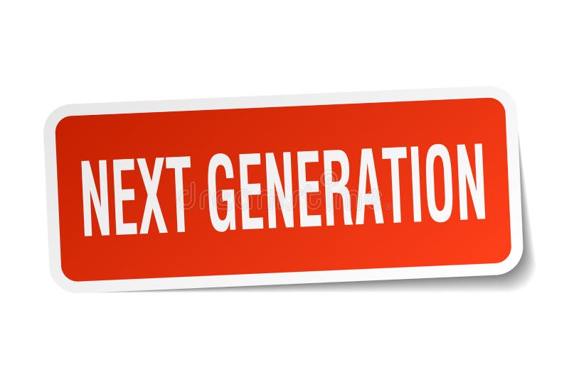 Next generation sticker stock vector. Illustration of background ...