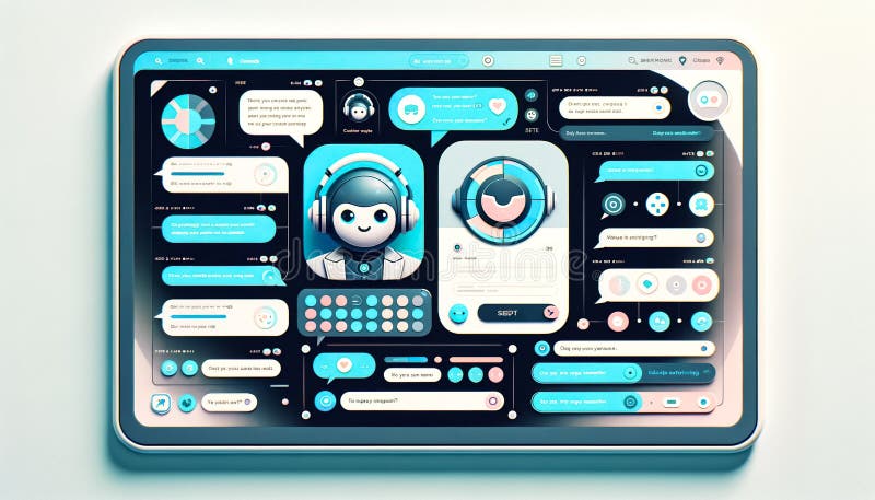 Next-Generation Tech Support with Interactive AI Chat Interface Stock ...