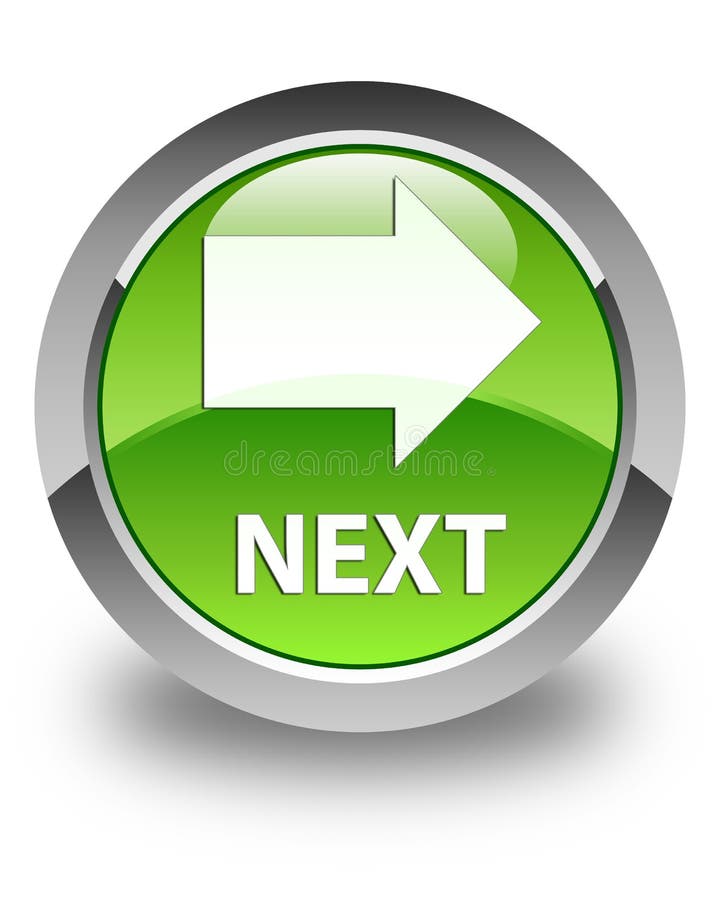 Next Glossy Green Round Button Stock Illustration - Illustration of ...