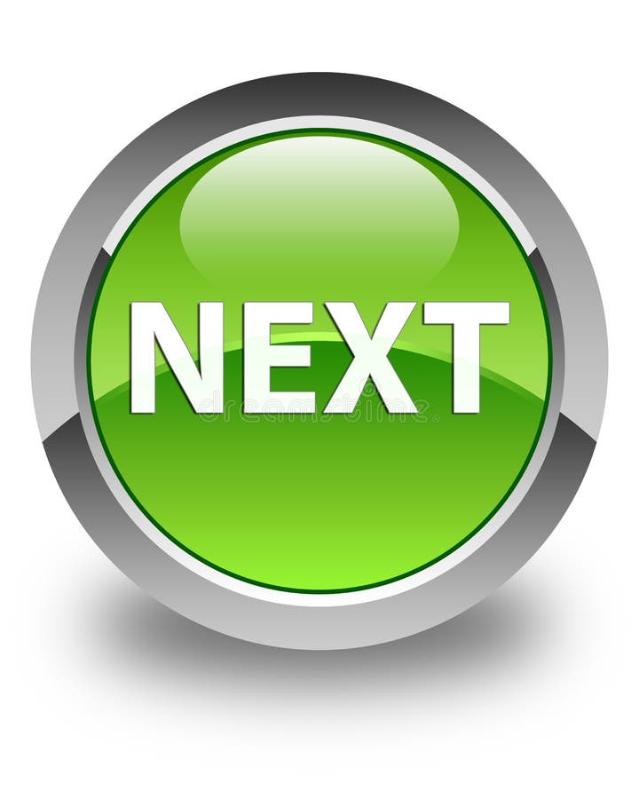 Next Glossy Green Round Button Stock Illustration - Illustration of ...