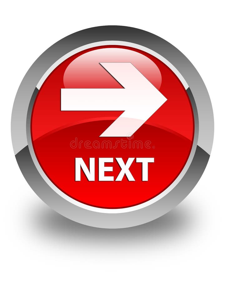 Next Glossy Black Round Button Stock Illustration - Illustration of ...