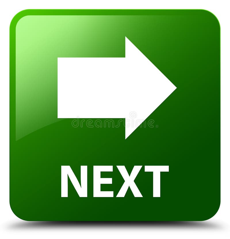 Next Green Square Button Red Ribbon in Middle Stock Illustration ...