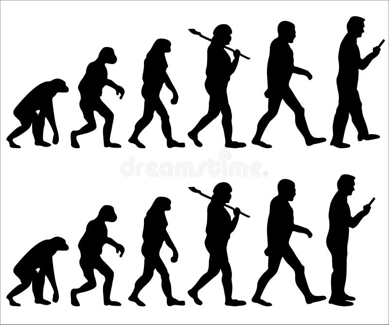 Human Evolution Pictogram stock vector. Illustration of ancestors ...